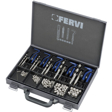 Kit de reparation de filetage en acier inox Unf 1/4-1/2 assortiment 115 pcs