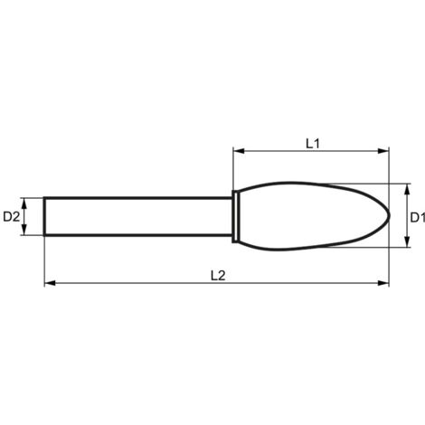 Lime rotative Hm avec lance a rayon croise 12x32 mm tige 6