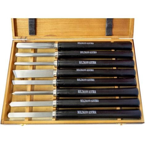 JEU 8 PCS GOUGES CISEAUX DE TOURNAGE POUR BOIS TOUR HOLZMANN H8TLG