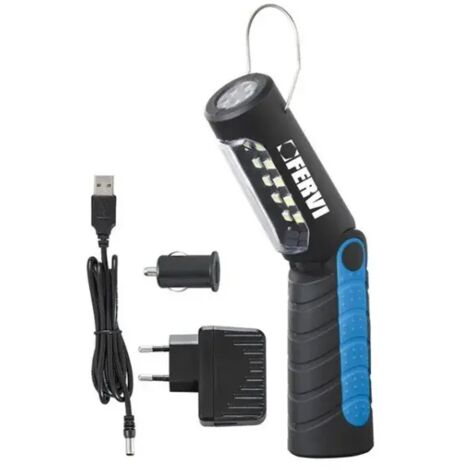 LAMPE TORCHE RECHARGEABLE À LED DE TRAVAIL FERVI 0597