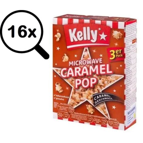 16 PEZZI KELLY'S POPCORN X MICROONDE GR270 CARAM. 9000159190097