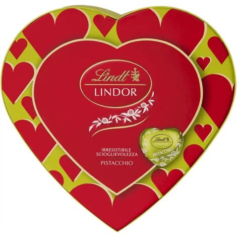 Lindt San Valentino Cioccolatini Lindor a Forma di Cuore al Pistacchio