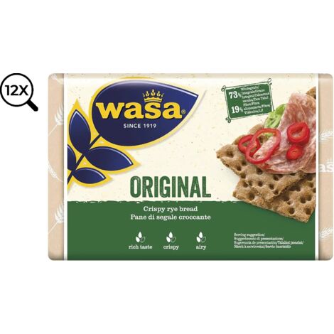 Wasa Cracker Original - Confezione da 12 x 275g (Totale 3,3 Kg)