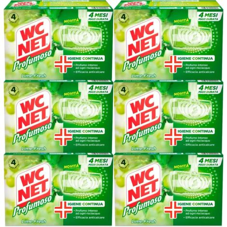 WC Net Tavoletta Profumoso 3 Effect Lime Fresh, 4 Pezzi x 6 Confezioni