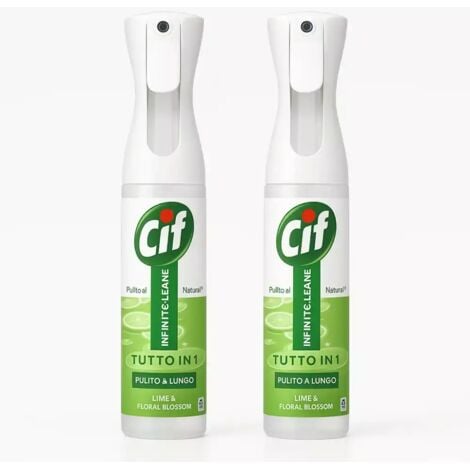 2x Cif Infinite Clean Spray Multiuso con Probiotici, Lime e Fiori ...