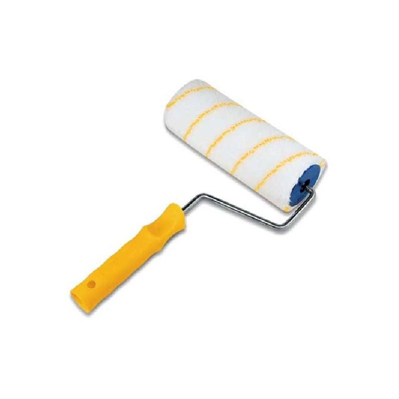 Rullo Manchester Cinghiale acrilico 20 cm bianco riga gialla