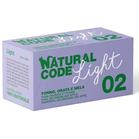 Natural Code Gatto Light Pack 4x70gr 02 Tonno Orata e Mela