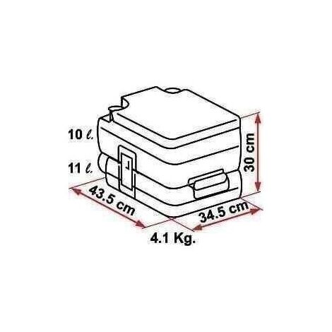 WC chimique portable compact bi-pot H30 Fiamma pour caravane et camping-car