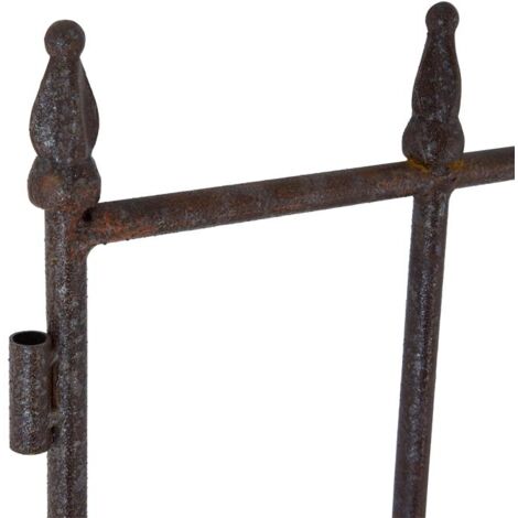 Schmuckzaun Metallzaun Gartenzaun 72x67 cm Zaunelemente 2er Set ...