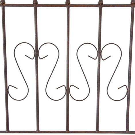 Schmuckzaun Metallzaun Gartenzaun 72x67 cm Zaunelemente 2er Set ...