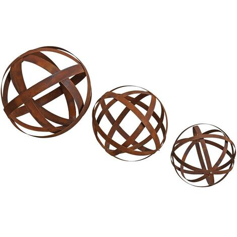 Gartenkugel Edelrost 3er Set Dekokugel Kugel Gartendeko Rost 30 - 50 cm ...