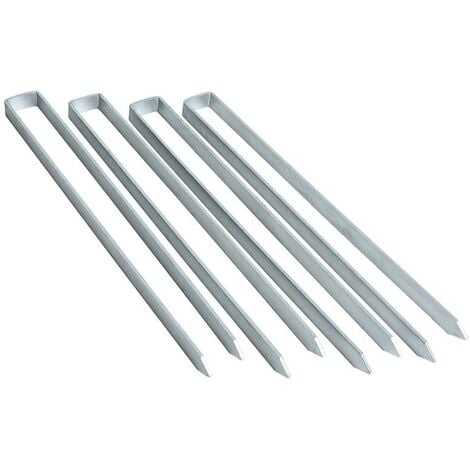 Erdanker Bodenanker 4er Set 40cm Erdspieß Metall Erdnagel Bodennagel ...