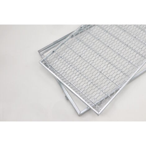 Gitterrost Normrost verzinkt 400x600x20 mm Streckmetall mit Einlegerahmen