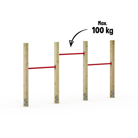 Wickey Turnreck FIT Tumble 403 - Dreier-Turnreck mit Reckstangen, 90 ...