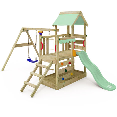 Wickey Spielhaus Spielturm TurboFlyer mit Schaukel & Rutsche ...