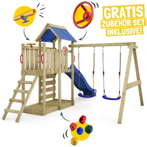 Wickey Spielturm Klettergerüst MultiFlyer mit Schaukel & Rutsche ...