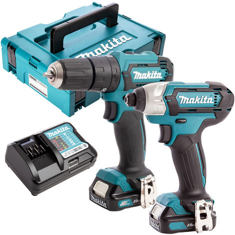 Makita CLX228AJ 12V Max CXT 2 Piece Cordless Kit with 2 x 2.0Ah ...