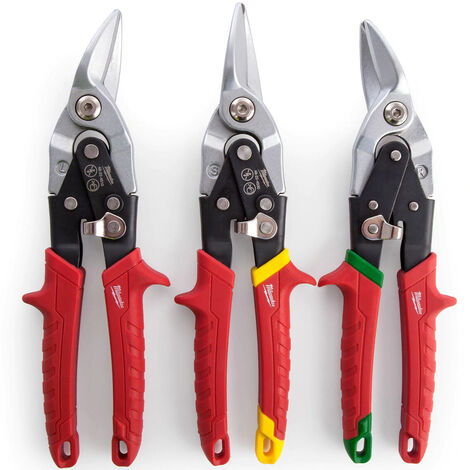 Milwaukee 48224533 Metal Snips Triple Pack Left Right and Straight Cut