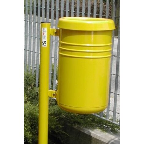 Contenitore Per Rifiuti a Forma Cilindrica Con Nervature