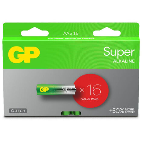 GP Battery Batteria Super Alcalina 1,5V Stilo AA / 15A / LR6 ...