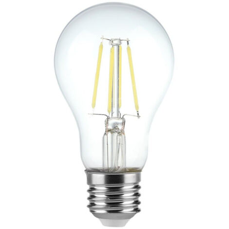 V-TAC Lampadina LED E27 4W 100LM/W A60 Filamento Bianco Freddo