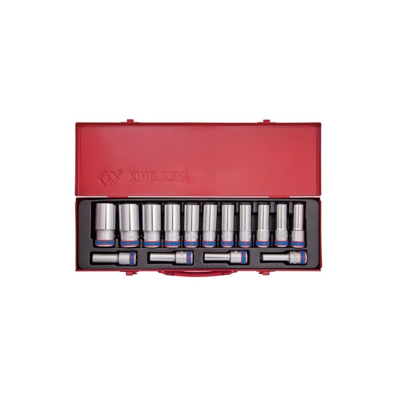 KING TONY - Coffret de douilles 1/2 Longues 15 pièces