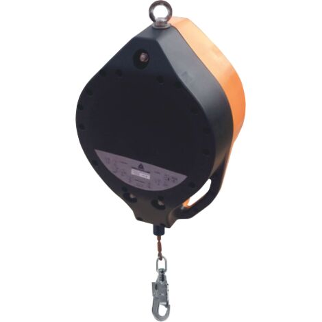 Antichute à rappel automatique câble inox 40 m IP66 double émerillon ...