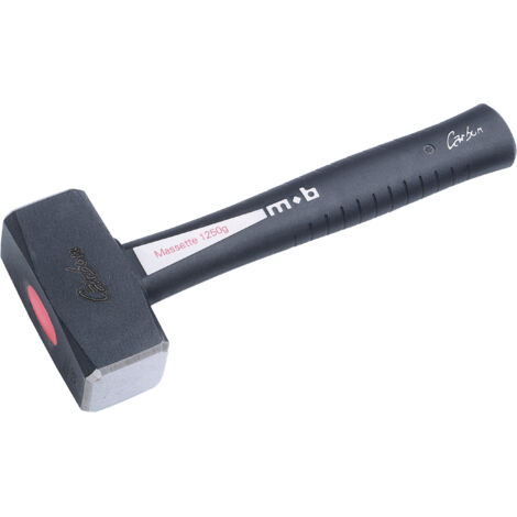 MASSETTE ANGLES ABATTUS 25,5 CM - Tête en acier C45E, Manche Carbon ...