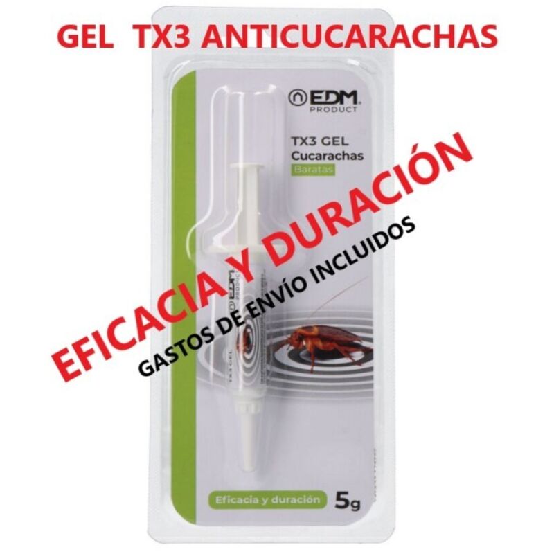 Gel jeringa tx3 anti cucarachas 5g edm