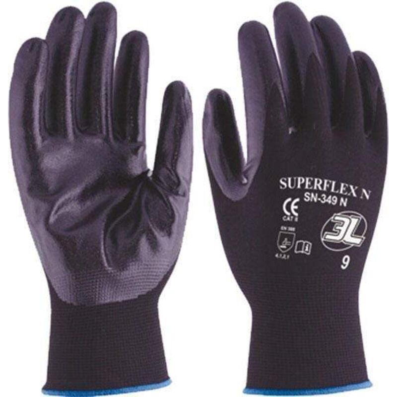 Guante nylon nitrilo Superflex N 3L T-9