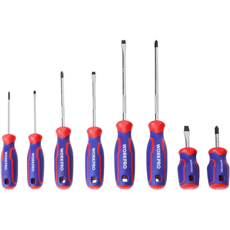 Destornilladores, juego 8 piezas. workpro