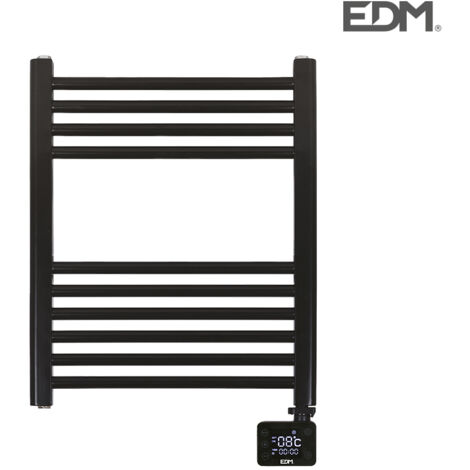 Radiador / toallero eléctrico 400 w con temporizador negro