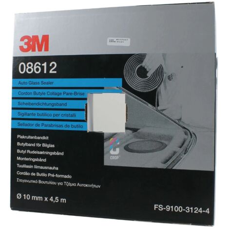 3M Sellador de parabrisas de Butilo 10mm x 4,5 mt 08612