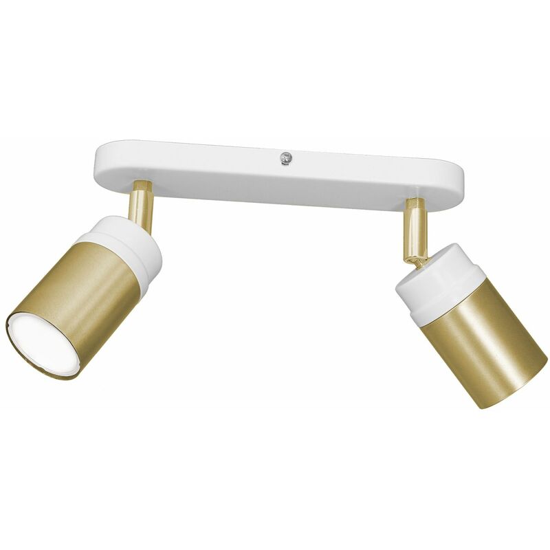 Deckenstrahler Metall 2-flammig GU10 schwenkbar B: 40 cm klein Deckenlampe