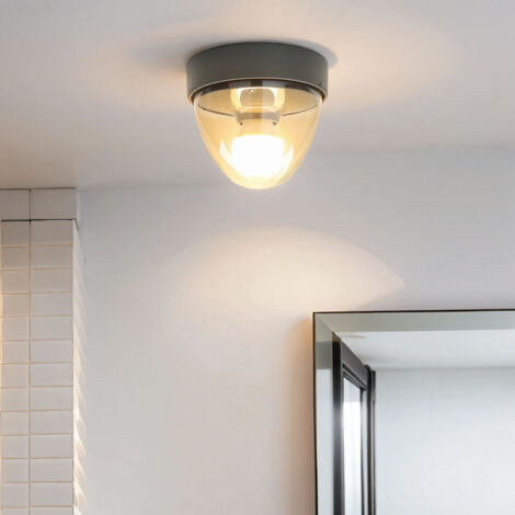 Badezimmerleuchte Grau IP44 E27 Modern Badlampe