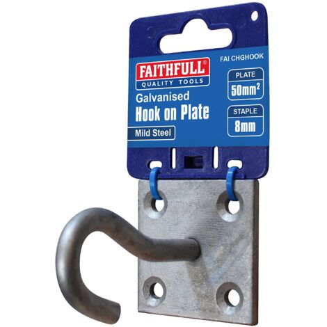 Faithfull Hook on Plates - Galvanised
