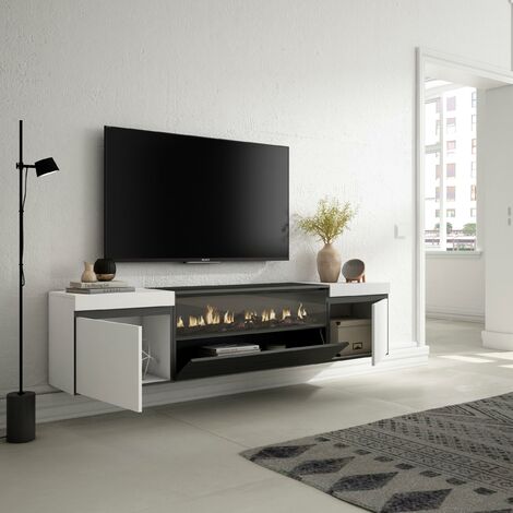 Meuble television suspendu pour salon design et grand ecran de 80 ...