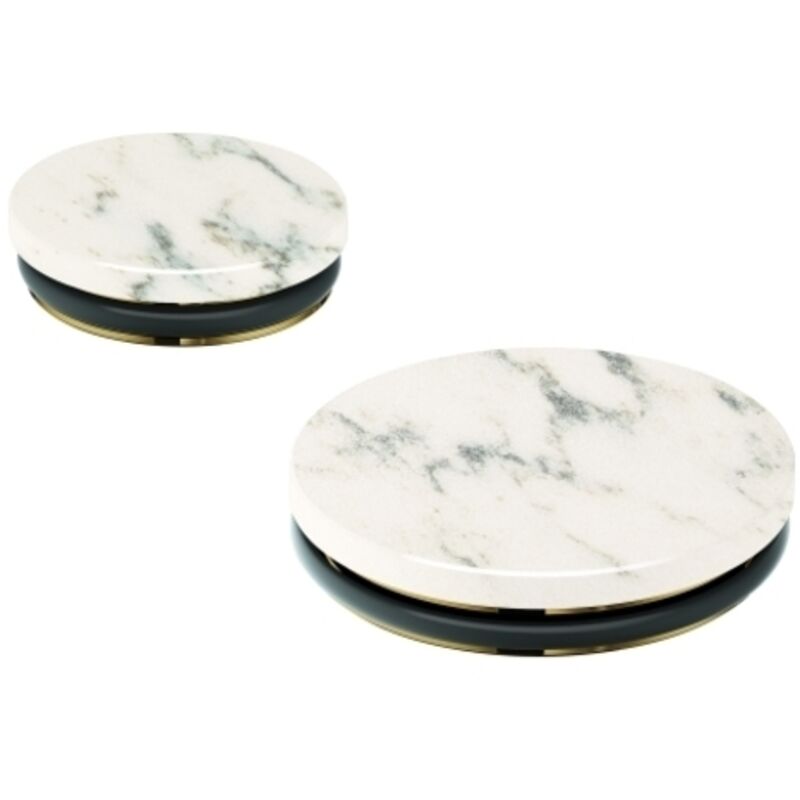 Grohe Atrio Private Collection inserts, White Attica Caesarstone,