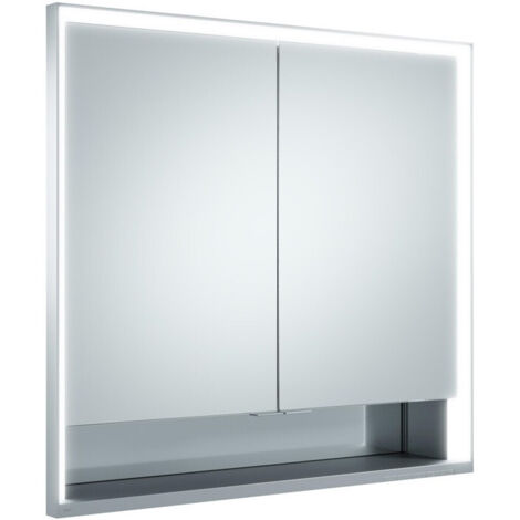 Mobile a specchio ROYAL LUMOS 700 x 735 x 165 mm anodizzato argento KEUCO