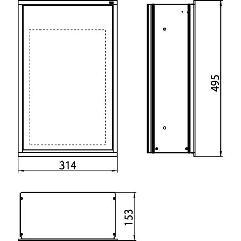 Módulo de papelera emco asis 300, empotrable, 495x314mm,