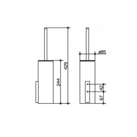 Escobillero KEUCO EDITION 400, con tapa, 11564019000