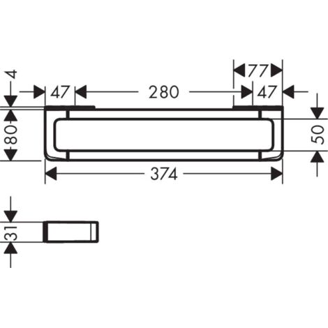 Axor Universal - Estante con toallero, longitud 37 cm, cromo 42830000