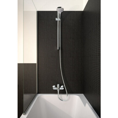 Kit de ducha hansgrohe Croma Select E Vario EcoSmart con barra de