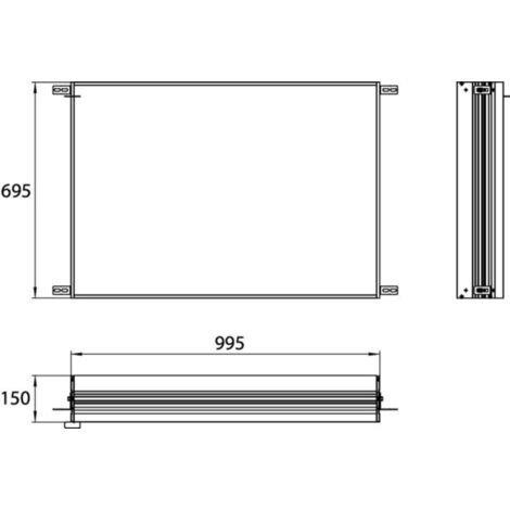 Marco de montaje emco evo para armario con espejo iluminado