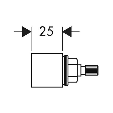Válvula empotrada de extensión AXOR de hansgrohe, 25 mm, 92990000
