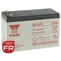 Batterie plomb YUASA 12V - 7.0Ah - NP7-12 FR - AGM - S65