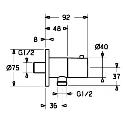 HANSA Wandanschlussbogen, rund, 75x75 mm, chrom, 51570173