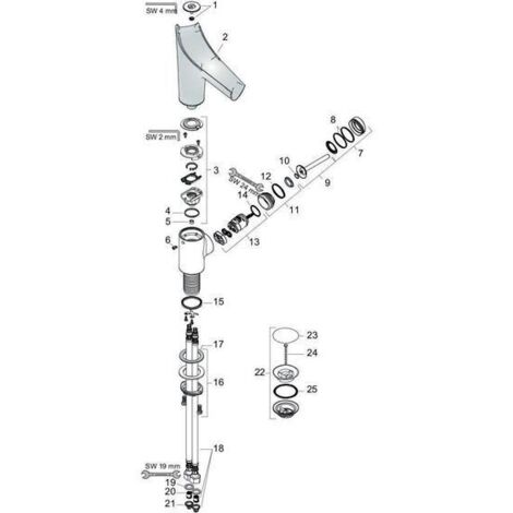 hansgrohe AXOR Starck V Einhebel-Waschtischmischer 140 mit