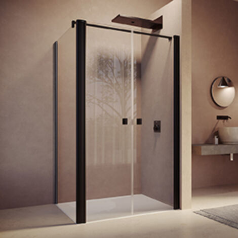 HÜPPE SolvaPro teilgerahmt Viereck Pendeltür für Seitenwand,