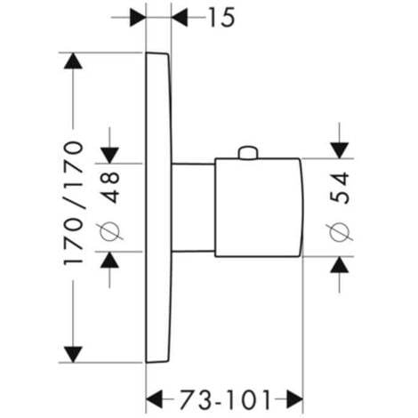hansgrohe AXOR Citterio M Thermostat Unterputz, 34715000